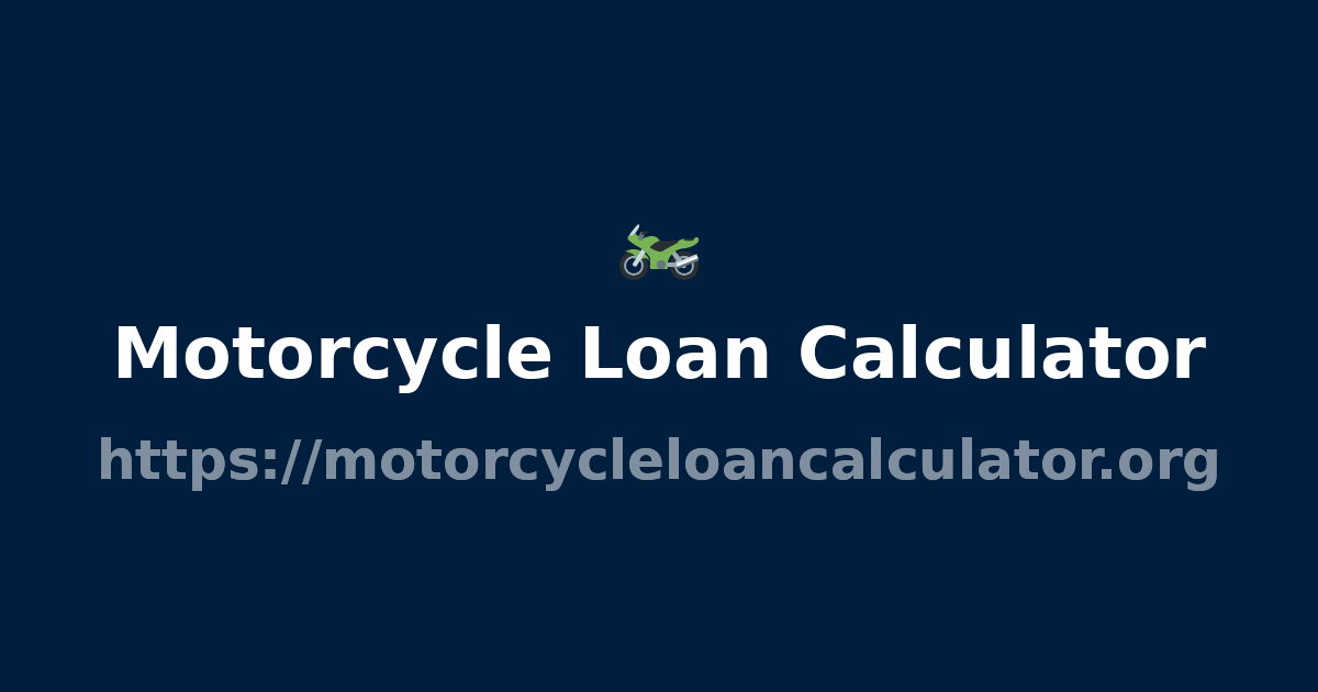 Motorcycle Loan Calculator